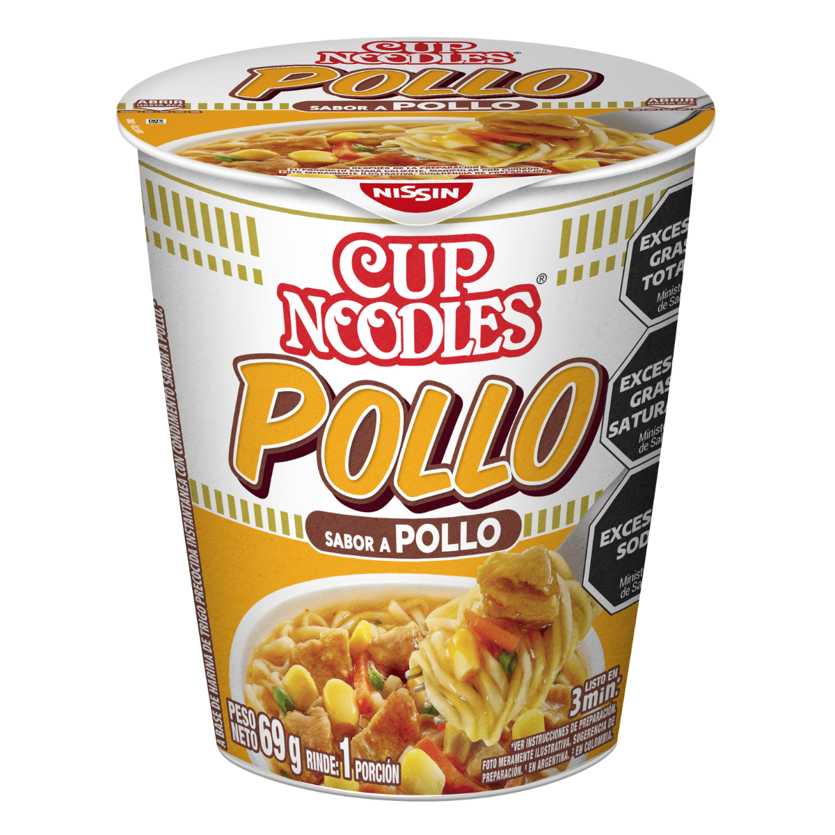 Cup Noodles Nissin Pollo 71 Gr. Conyntra Fine Food